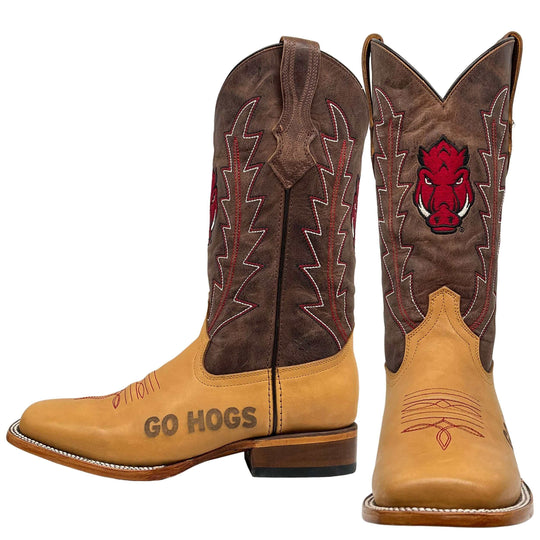 University of Arkansas Razorback Cowboy Boots for Men, Women, and Kid's ...