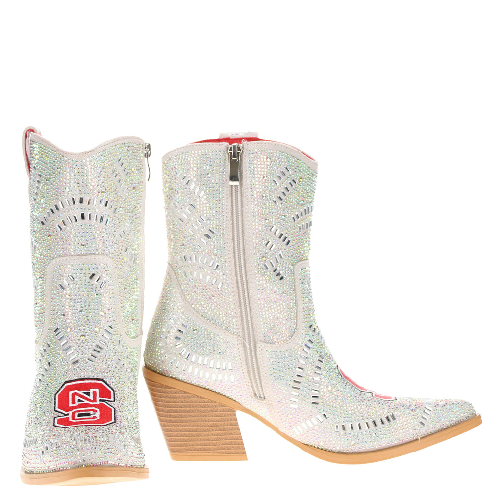 Women's NC State University Bling Cowgirl Booties | Vaccari