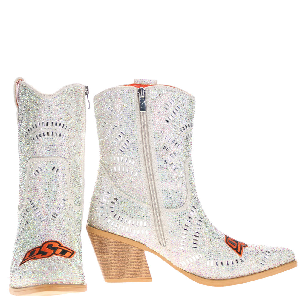 Women's Oklahoma State Bling Cowgirl Booties | Vaccari Boots