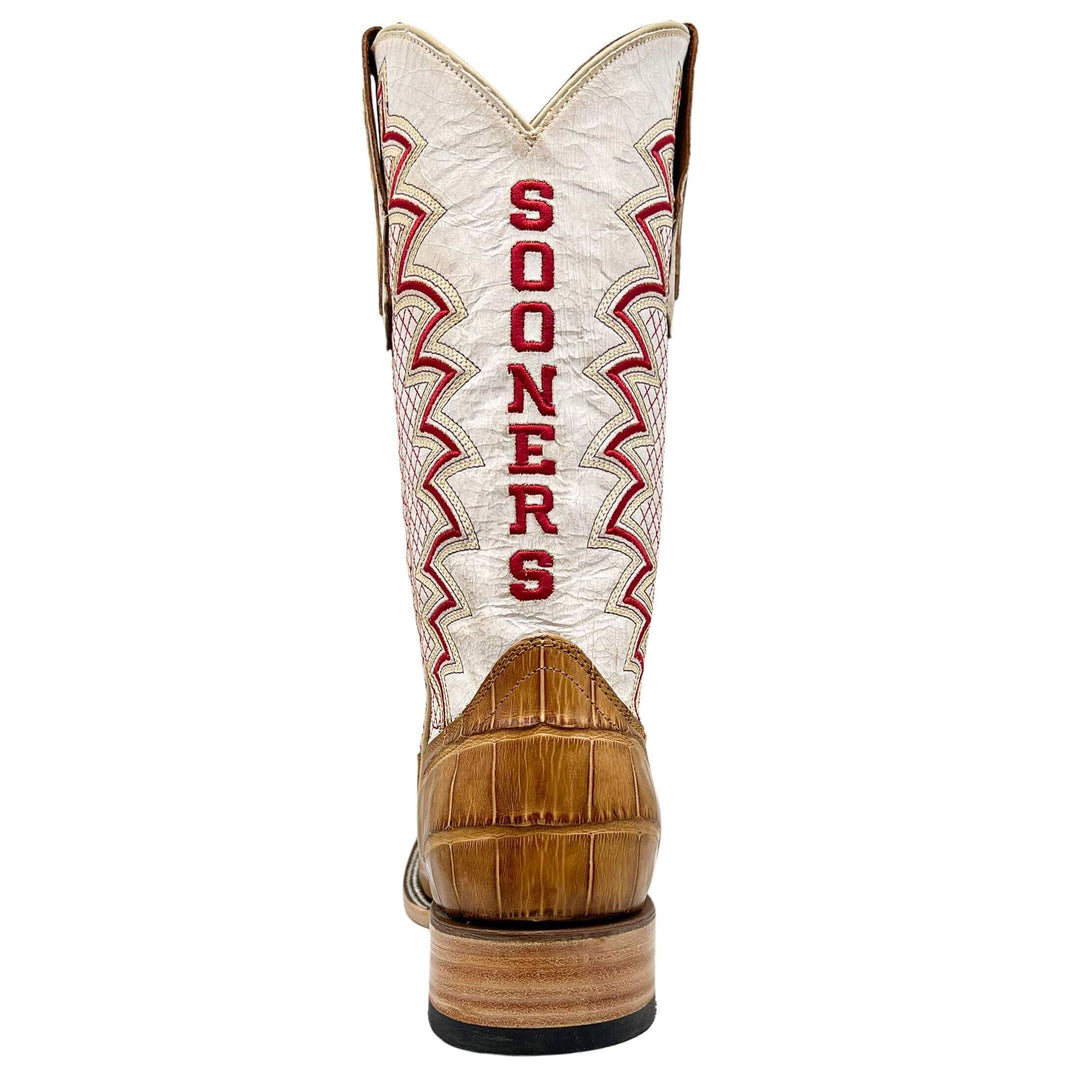 Men's University of Oklahoma Tan Alligator Boots