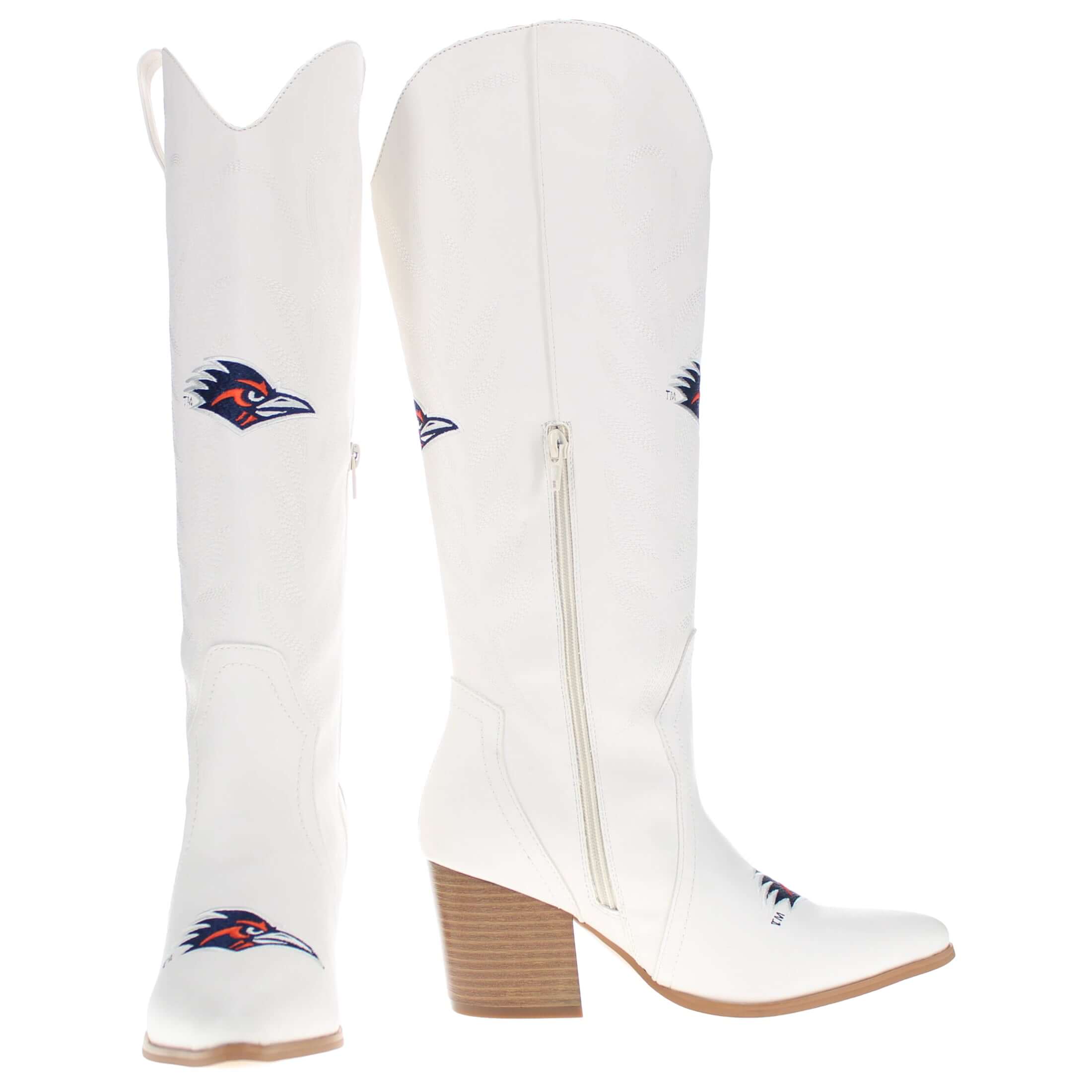 Women's UTSA Tall White Cowgirl Boots | Vaccari Boots