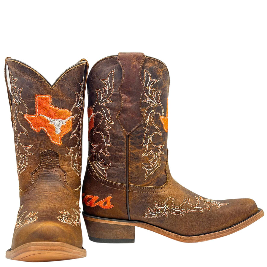 Women's University of Texas White Snip Toe Boots