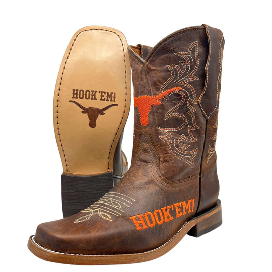 Women's University of Texas White Snip Toe Boots