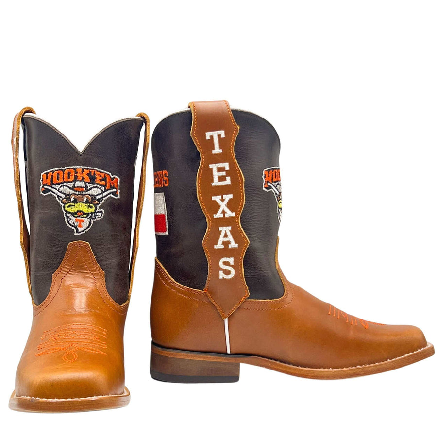 Women's University of Texas White Snip Toe Boots
