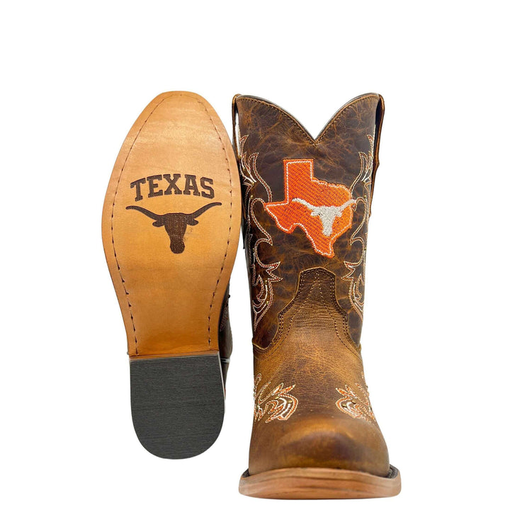Women's University of Texas White Snip Toe Boots