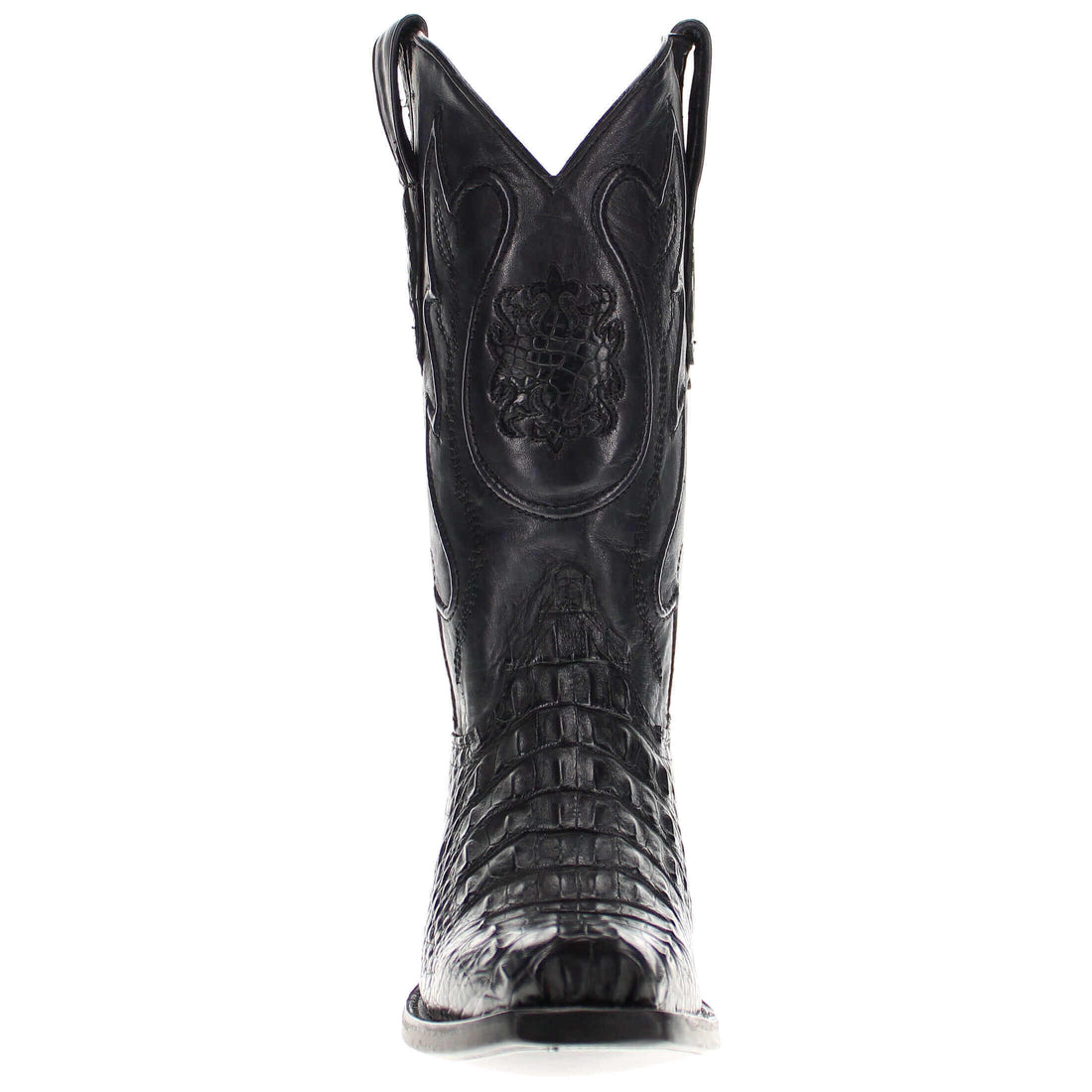 Men's Black Hornback American Alligator Boots | Vaccari