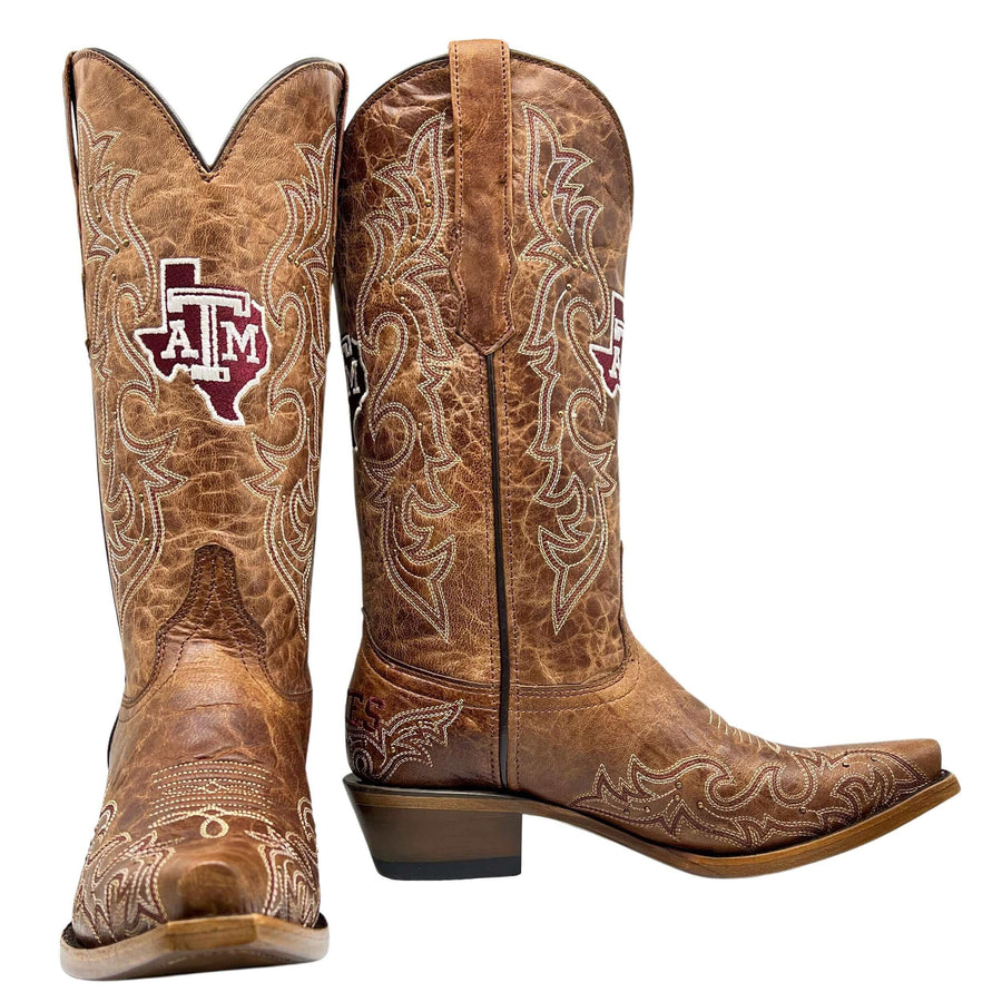 Texas A&M University Cowboy Boots for Men, Women, and Kids