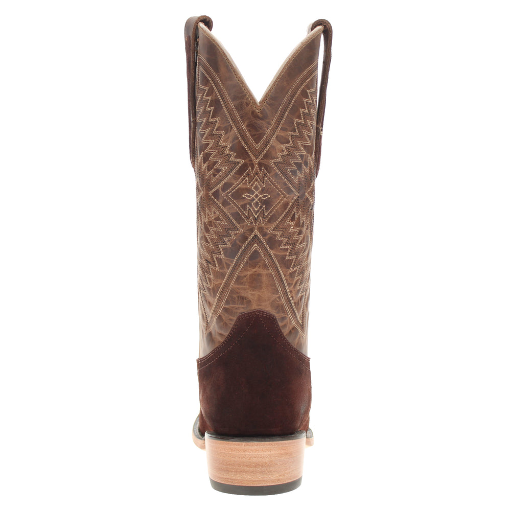 Men's Mocha Suede JW Toe Cowboy Boots | Vaccari Boots