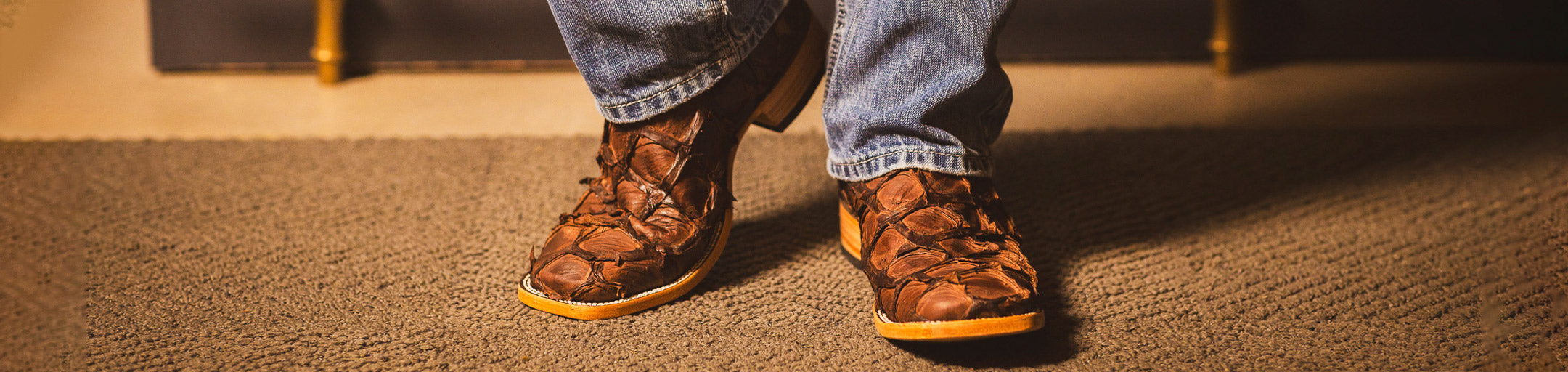 Men's Pirarucu Cowboy Boots | Vaccari Boots