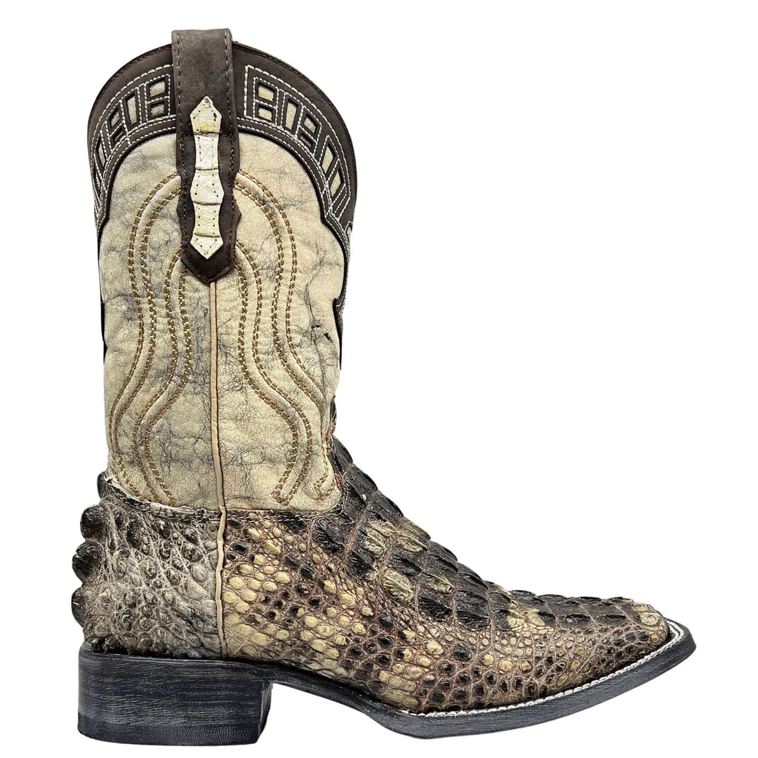 Men's Natural Hornback American Alligator Vaccari Boots