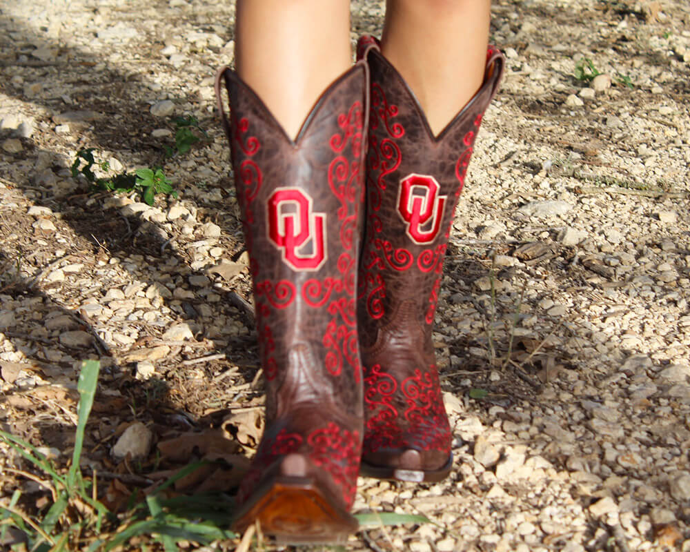 University of Oklahoma Officially Licensed Cowboy Boots