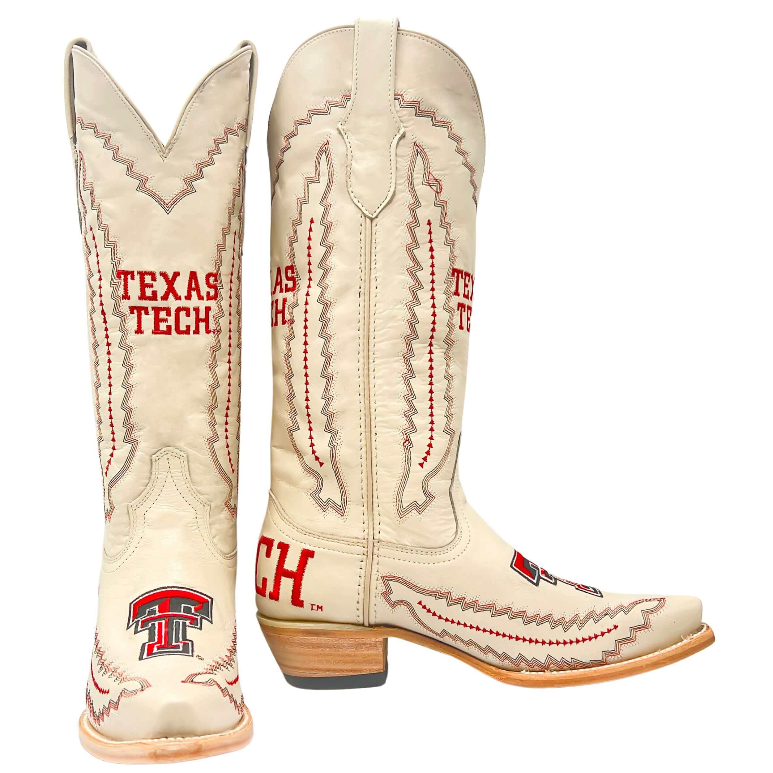 Women's Texas Tech University Bone Snip Toe Boots