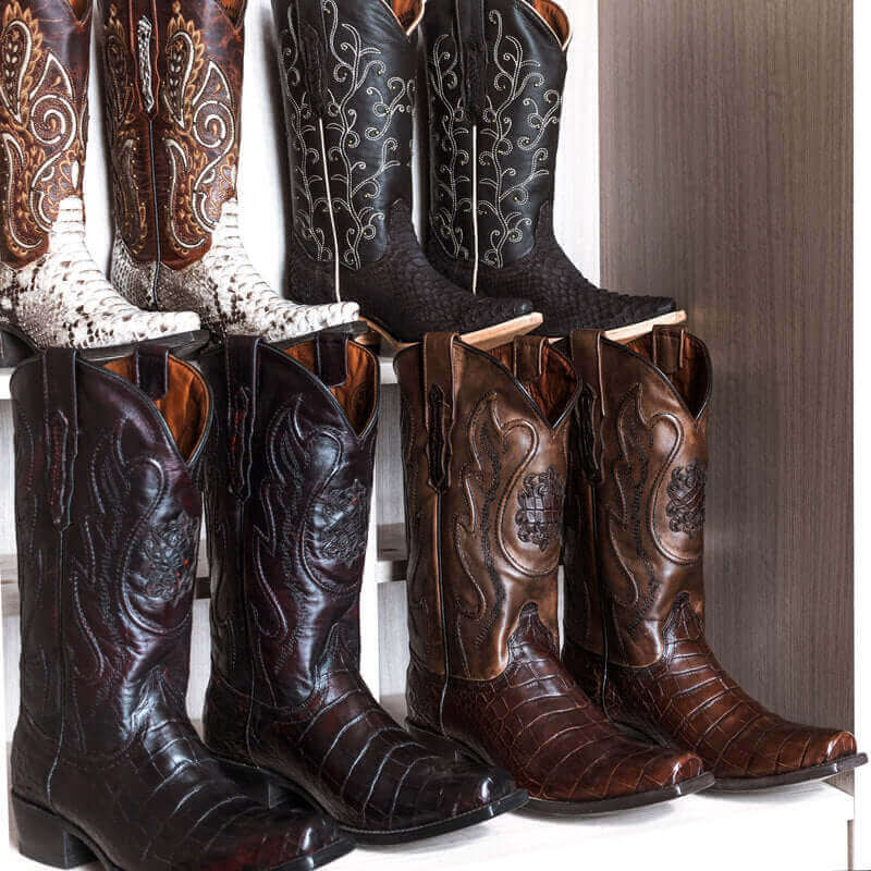 Rustic Brown Alligator: Boots and Accessories